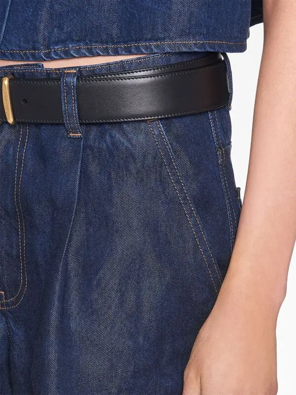 Miu Miu Denim Pleated Shorts