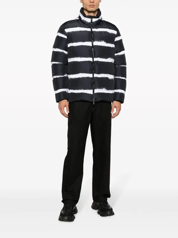 Moncler Striped Puffer Jacket - Black