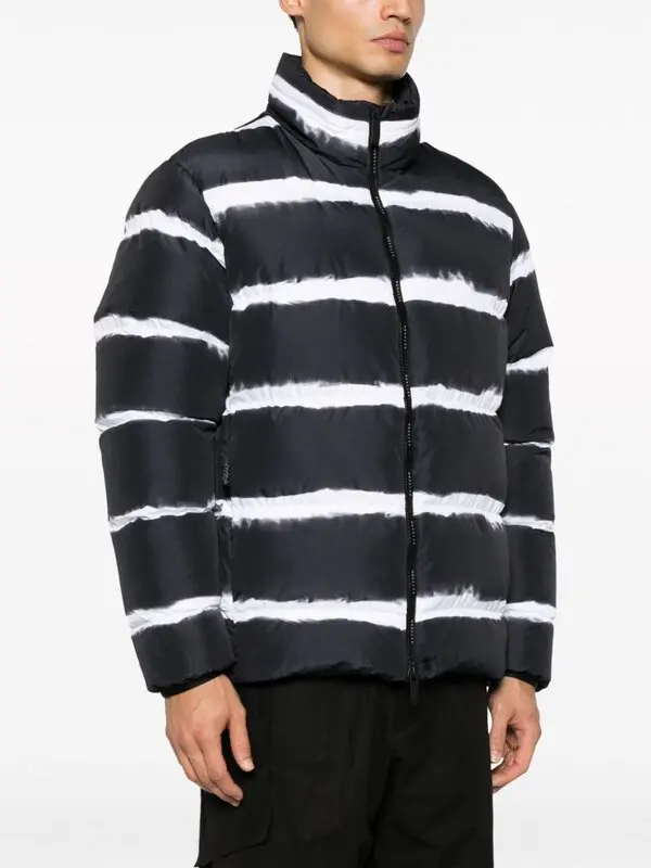 Moncler Striped Puffer Jacket - Black