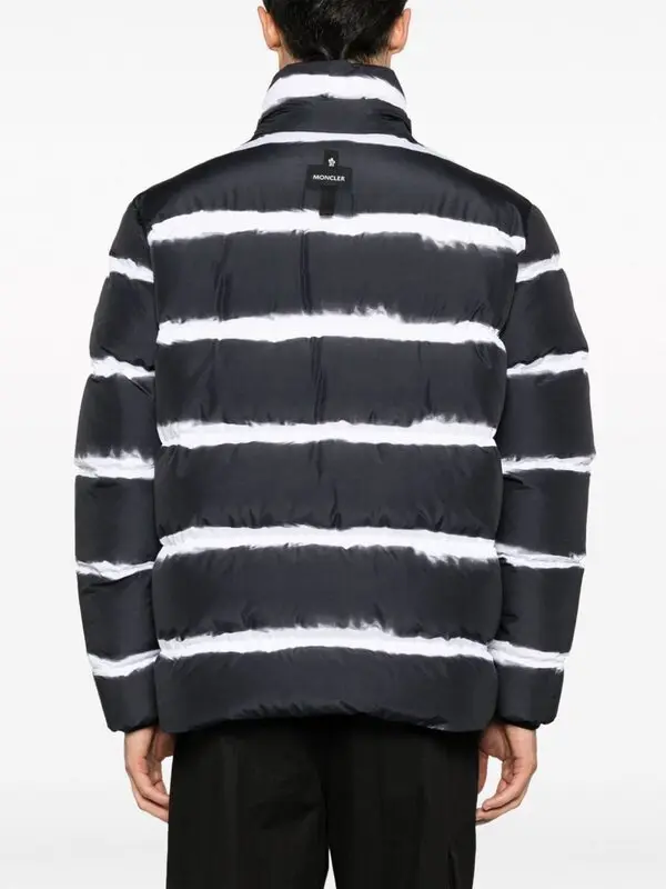Moncler Striped Puffer Jacket - Black