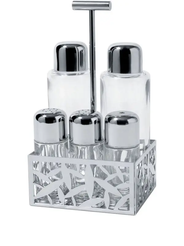 ALESSI Cactus Condiment Set - Silver