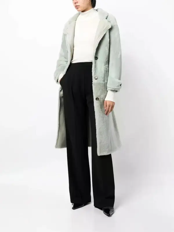 YVES SALOMON Button-up Mid-length Coat