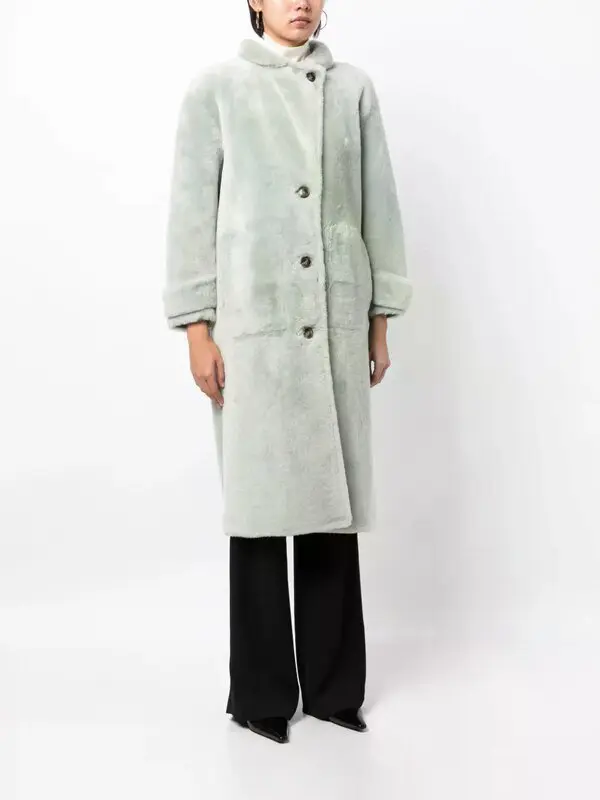 YVES SALOMON Button-up Mid-length Coat