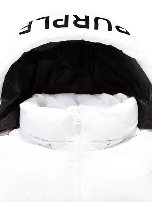PURPLE BRAND Logo-print Padded Jacket - White