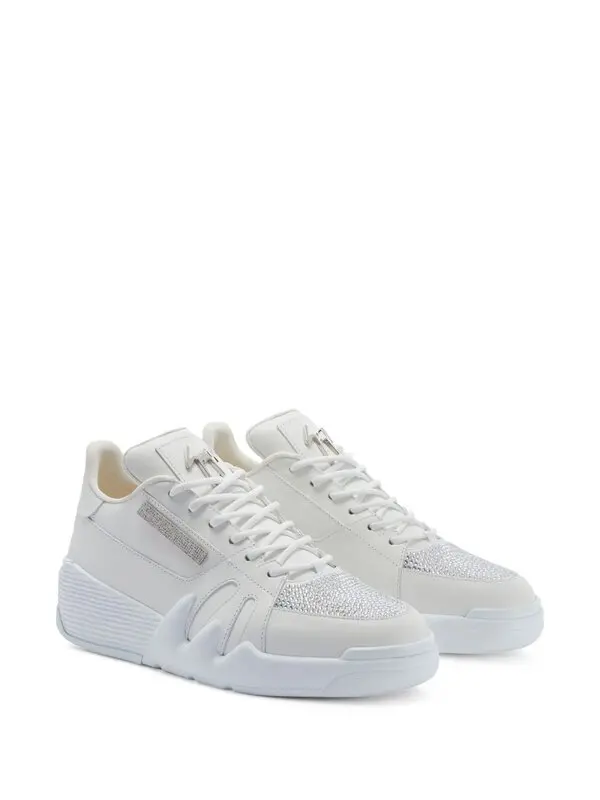 GIUSEPPE ZANOTTI Talon Rhinestone-embellished Leather Sneakers