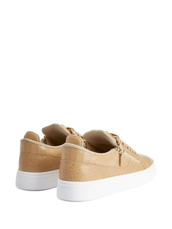 GIUSEPPE ZANOTTI Double-zip Low-top Sneakers - Neutrals
