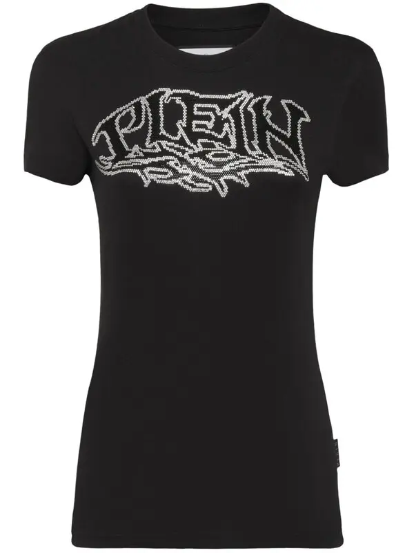 Philipp Plein Logo Cotton T-shirt - Black