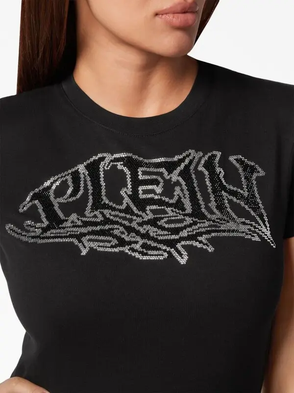 Philipp Plein Logo Cotton T-shirt - Black