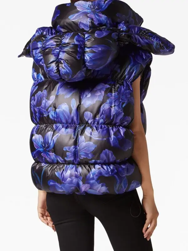 Philipp Plein Floral-print Padded Gilet