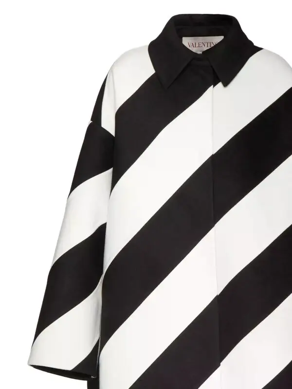 Valentino Garavani Compact Stripe Virgin Wool-cashmere Coat