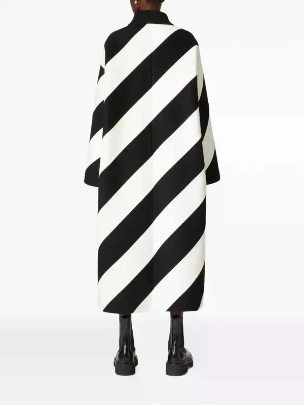 Valentino Garavani Compact Stripe Virgin Wool-cashmere Coat