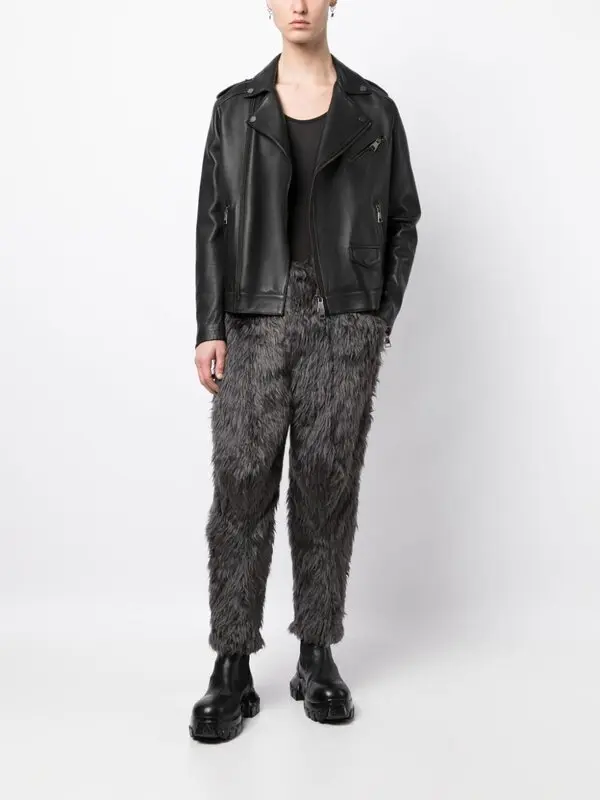 Doublet Faux-Fur Trousers In Black - 79% Off | Editorialist