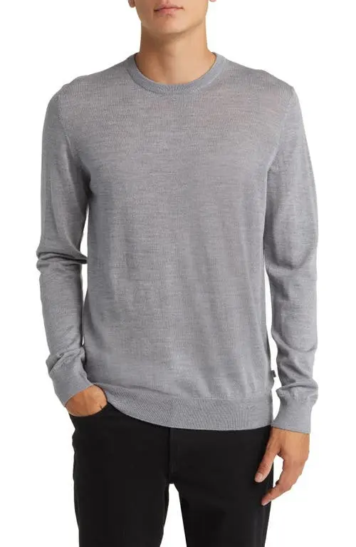 Nn07 Merino Wool Sweater - Medium Grey Melange
