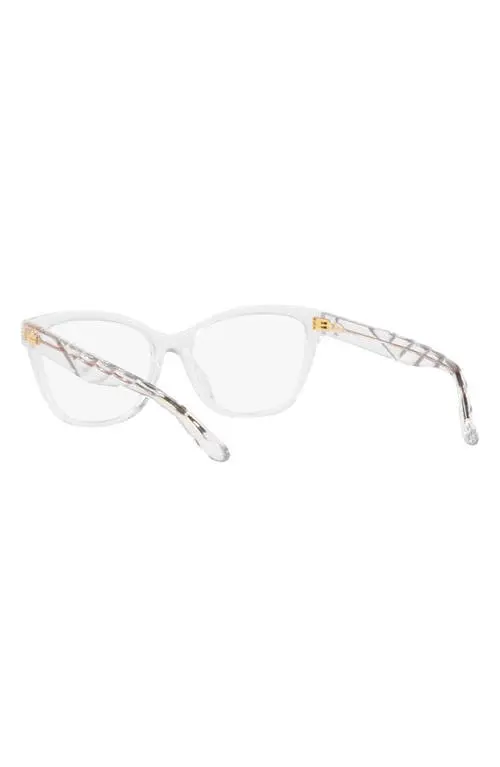 Tory Burch 53mm Rectangular Eyeglasses - Clear