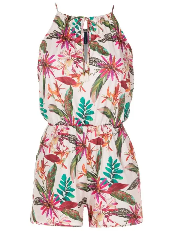 LYGIA & NANNY Laya Botanical-print Playsuit - Multicolour