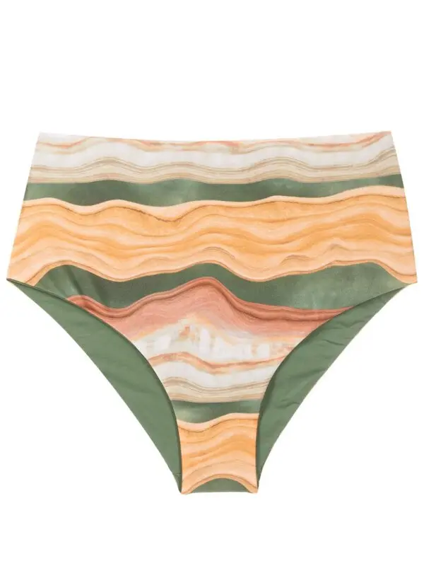 LYGIA & NANNY Violeta Abstract-print Bikini Bottom - White