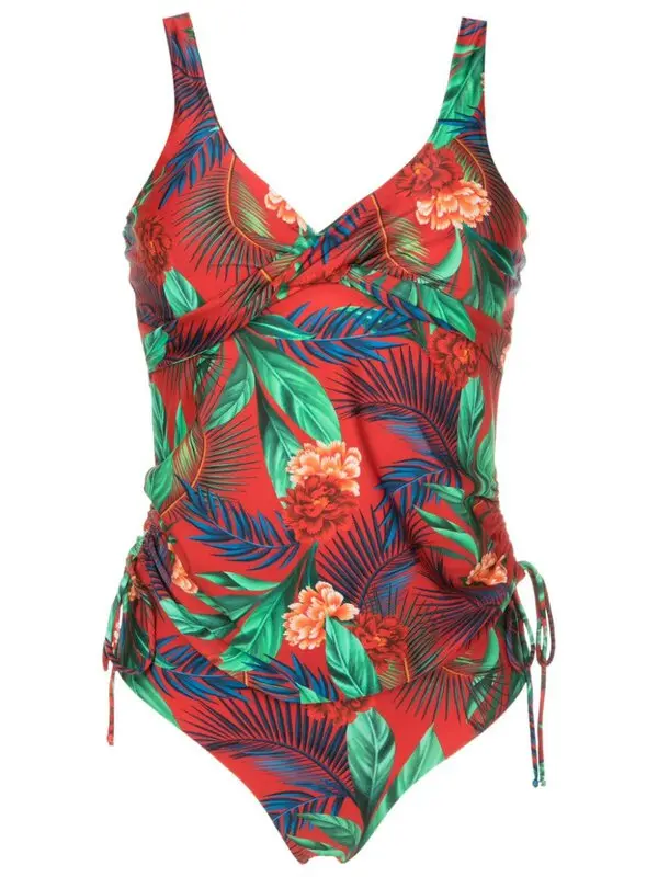 LYGIA & NANNY Bruma Botanical-print Tankini Set - Red