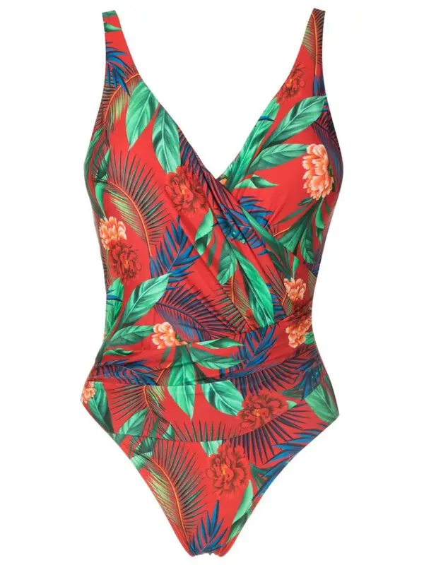 LYGIA & NANNY Maisa Floral-print Swimsuit - Red
