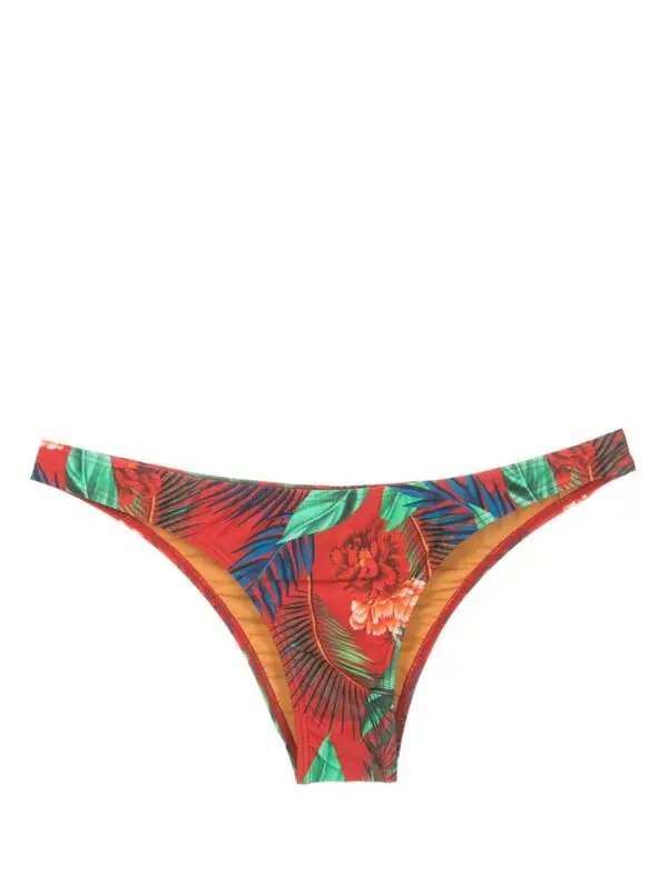 LYGIA & NANNY Poipu Floral-print Bikini Bottom - Red