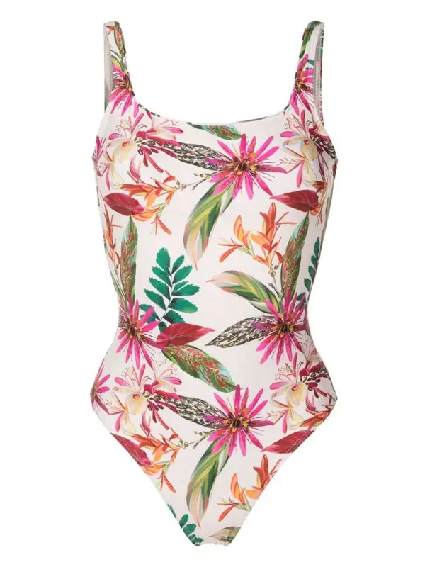 LYGIA & NANNY Hapuna Floral-print Swimsuit - White