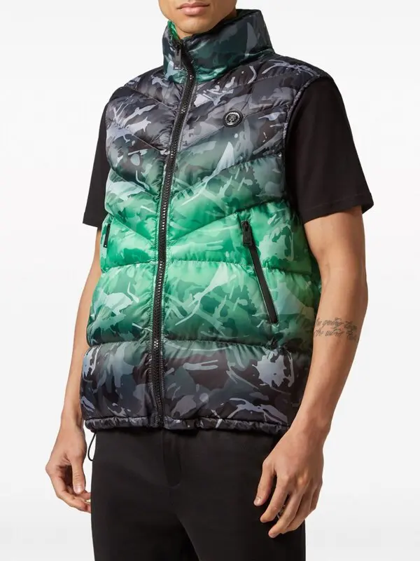 PLEIN SPORT Camouflage-pattern Padded Vest