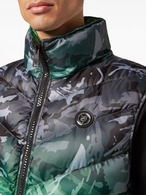 PLEIN SPORT Camouflage-pattern Padded Vest