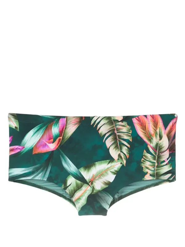 LYGIA & NANNY Copacabana Botanical-print Swimming Trunks - Green