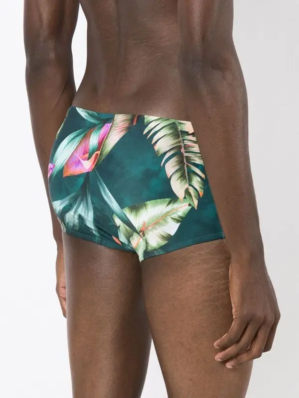 LYGIA & NANNY Copacabana Botanical-print Swimming Trunks - Green
