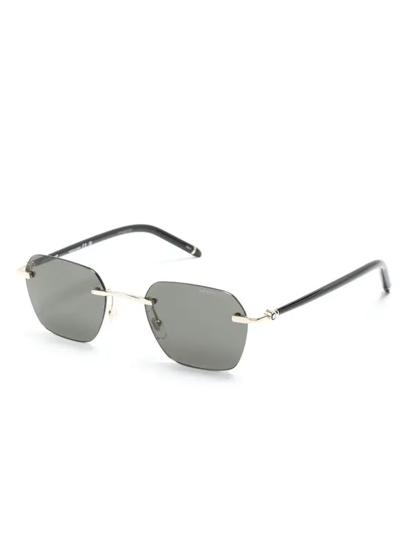 Montblanc Rimless Square-frame Sunglasses