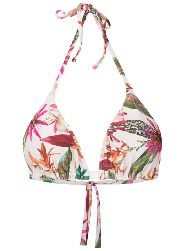 LYGIA & NANNY Iasmin Floral Bikini Top - White