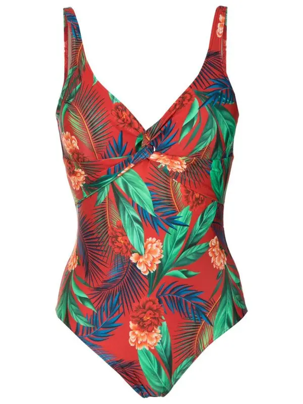LYGIA & NANNY Adriana Floral-print Swimsuit - Red