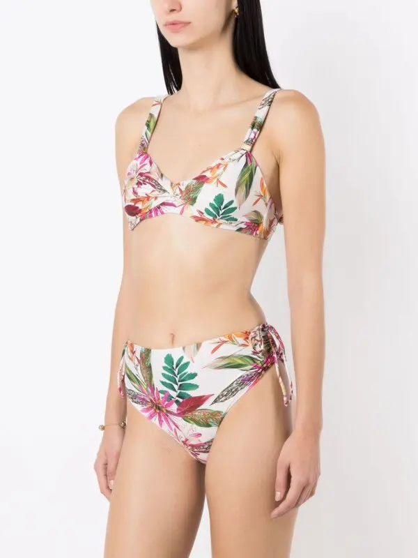 LYGIA & NANNY Marcela Floral-print Bikini - White