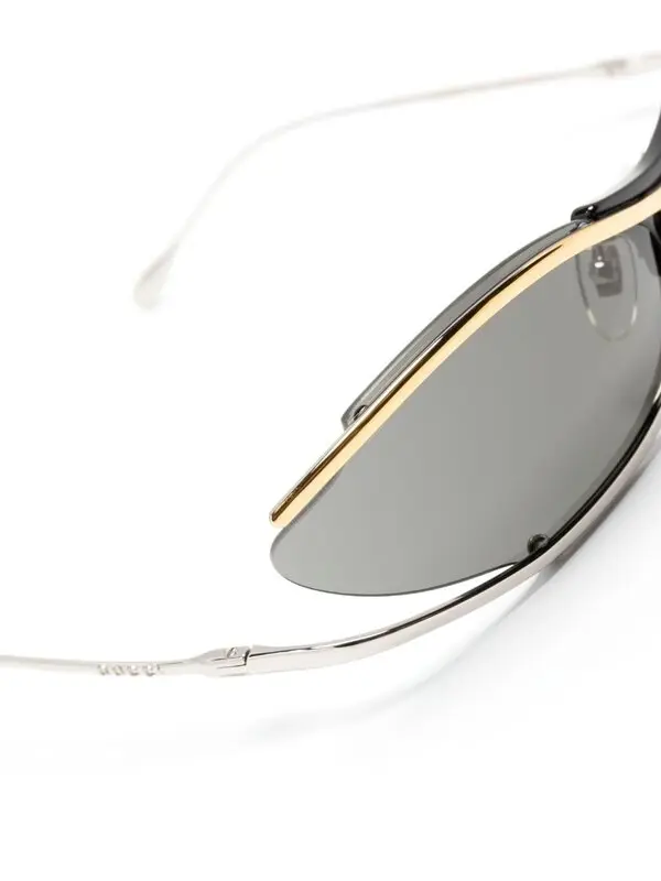 Gucci Logo-engraved Oval Sunglasses