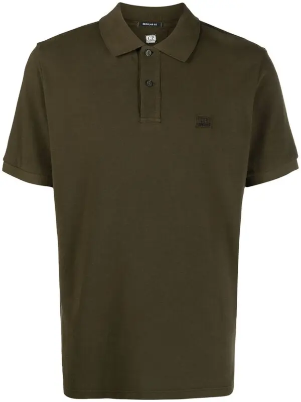 C.P. COMPANY Logo-embroidered Cotton Polo Shirt