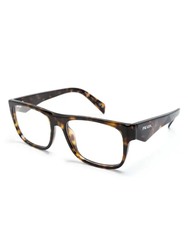 Prada Tortoiseshell Square Frame Glasses