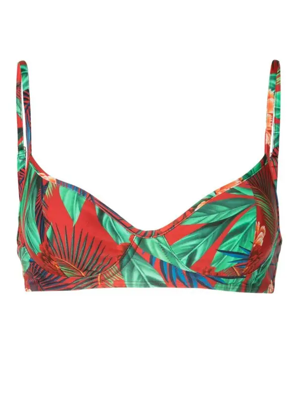 LYGIA & NANNY Fiji Floral-print Bikini Top - Red