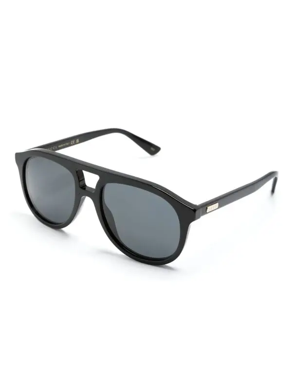 Gucci Logo-plaque Oversize-frame Sunglasses