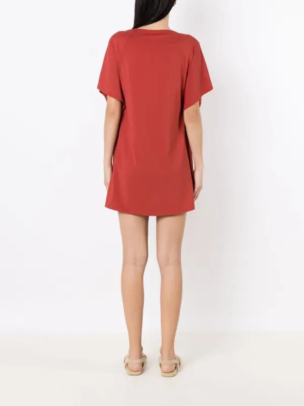 long sleeve mini burgundy dress Burgundy Mini Dress with Cape Sleeves