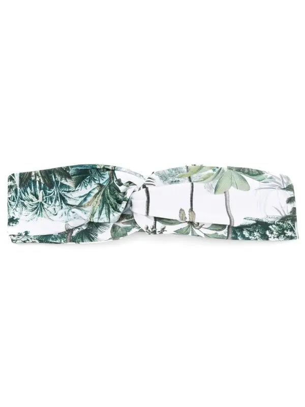 LYGIA & NANNY Bethânia Botanical-print Headband - White