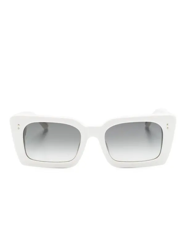 Linda Farrow Rectangular Sunglasses - White