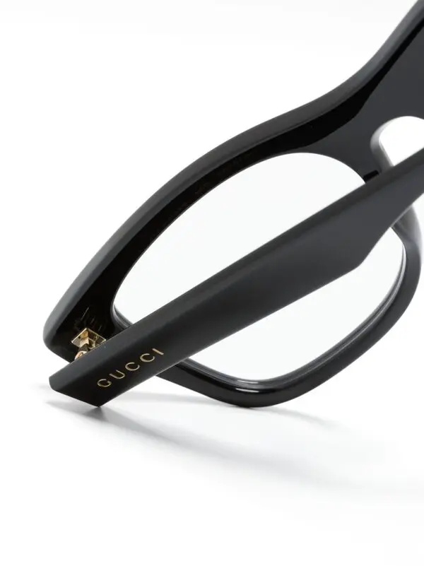 Gucci Logo-engraved Square-frame Eyeglasses