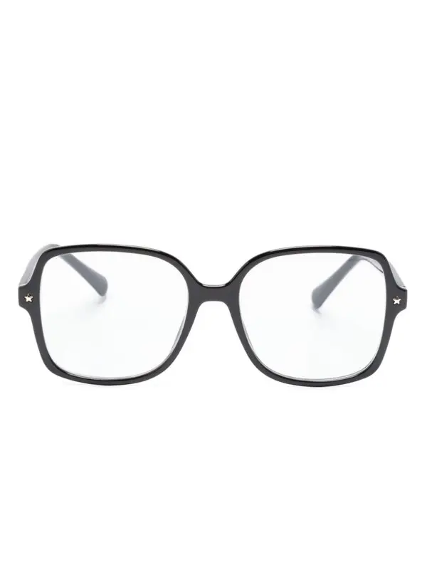 CHIARA FERRAGNI Star-studded Square-frame Eyeglasses - Black