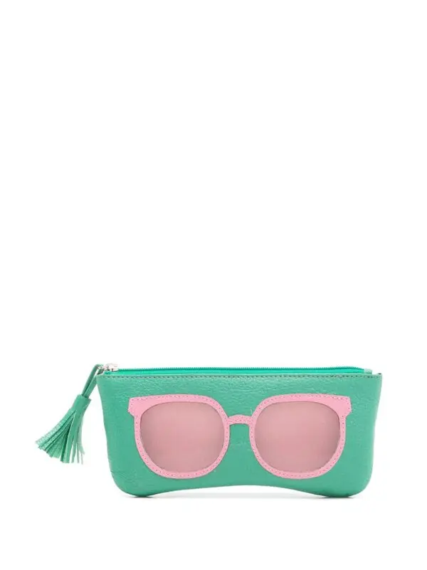 STUDIO CHOFAKIAN Sunglasses-print Leather Purse - Green