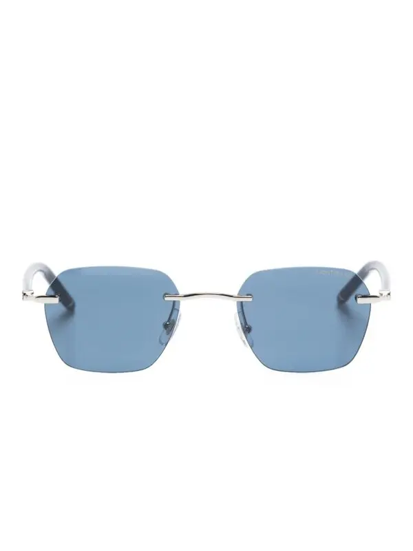 Montblanc Rimless Square Sunglasses - Blue