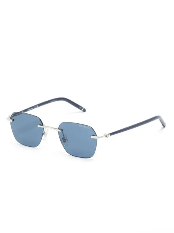 Montblanc Rimless Square Sunglasses - Blue