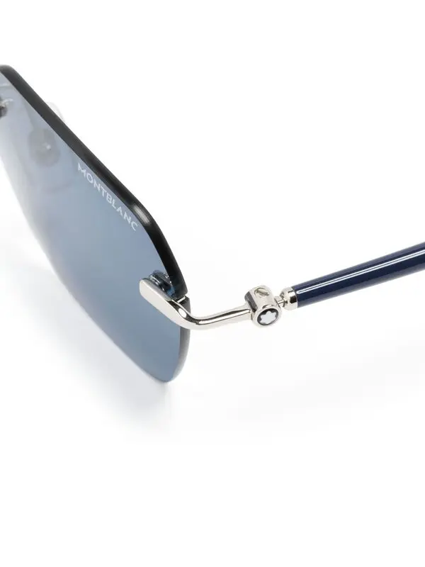 Montblanc Rimless Square Sunglasses - Blue
