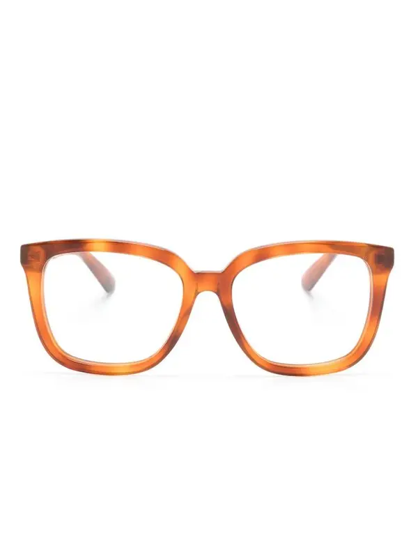 Gucci Tortoiseshell Square-frame Glasses - Brown