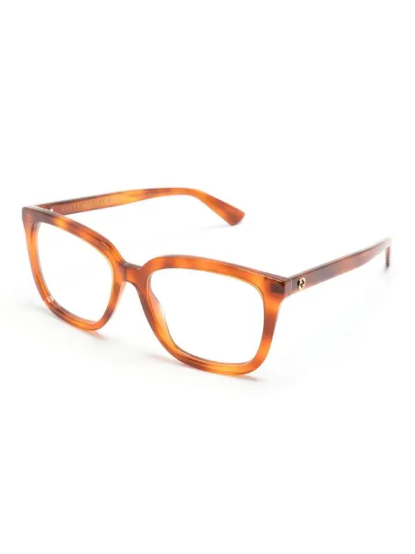 Gucci Tortoiseshell Square-frame Glasses