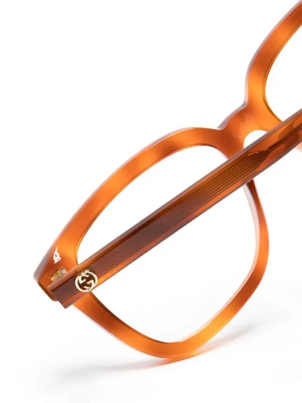 Gucci Tortoiseshell Square-frame Glasses