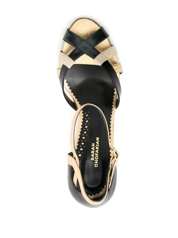 STUDIO CHOFAKIAN Olga 75mm Metallic Sandals
